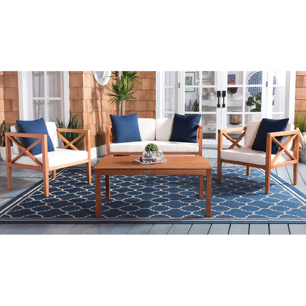 Athena 4-Piece Beige/Navy Outdoor Living Set – Paynes Gray