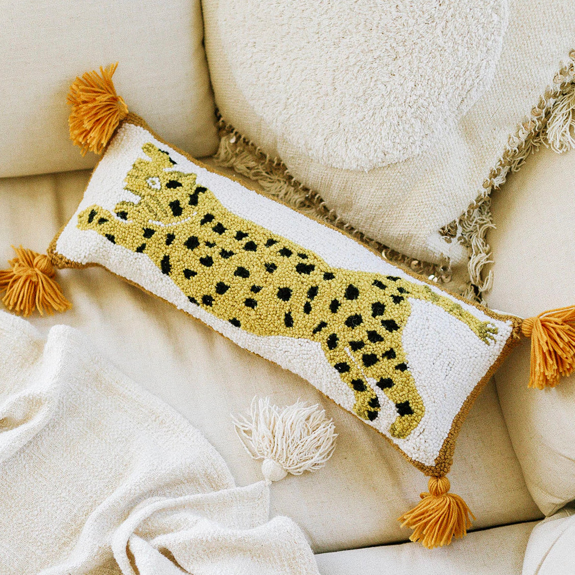 Justina Blakeney Chi Chi Hook Throw Pillow – Paynes Gray