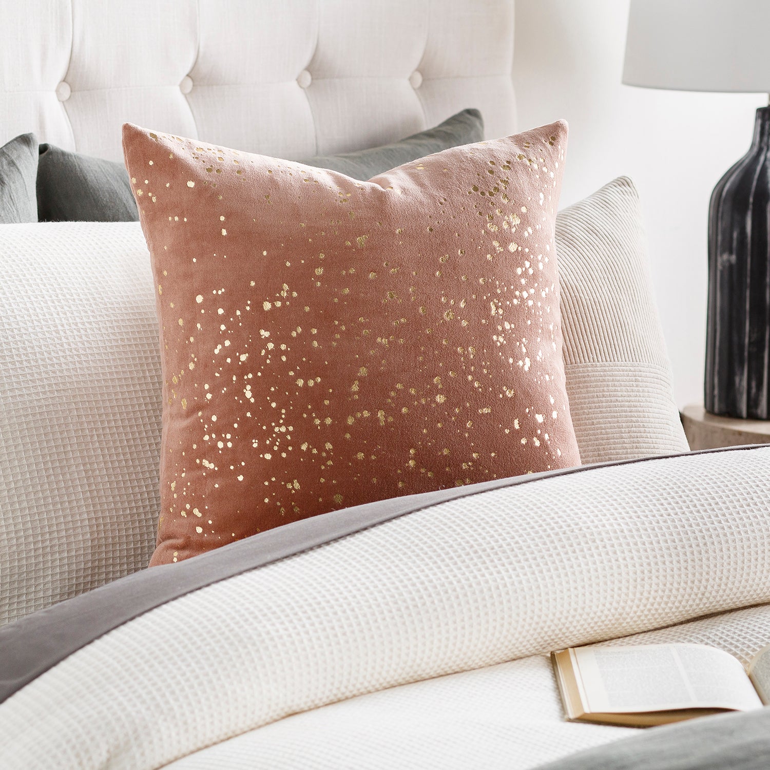 Sparkle Velvet Throw Pillow – Paynes Gray
